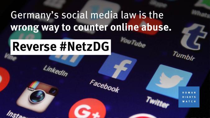 Germany: Flawed Social Media Law | Human Rights Watch