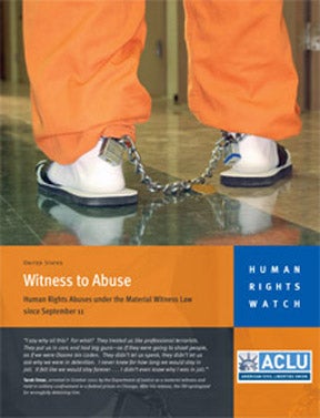 Human Rights Abuses under the Material Witness Law since September 11 | HRW