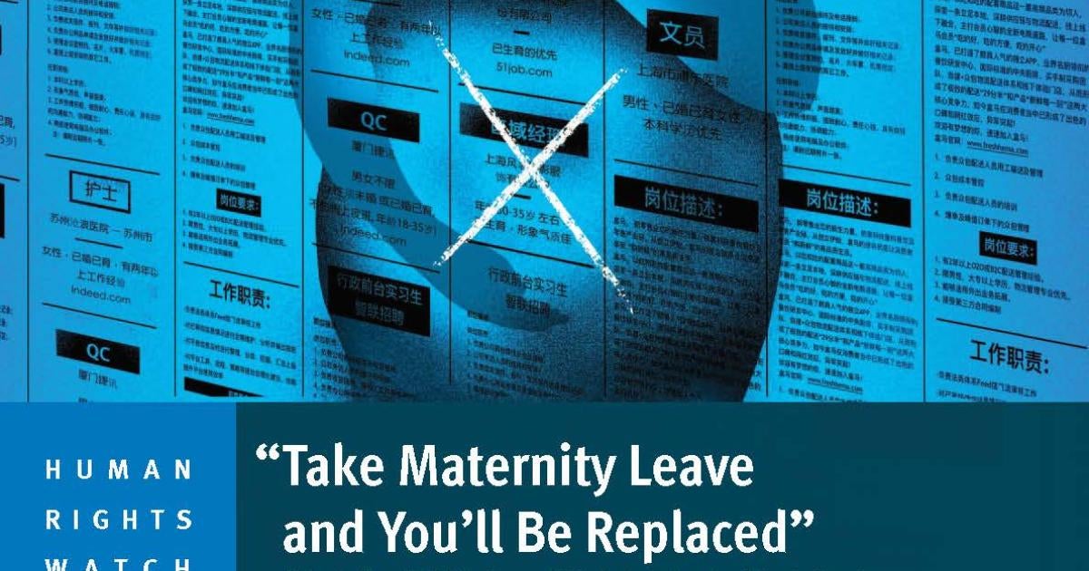 Discrimination Under China’s Two-Child Policy: Daily Brief | Human ...