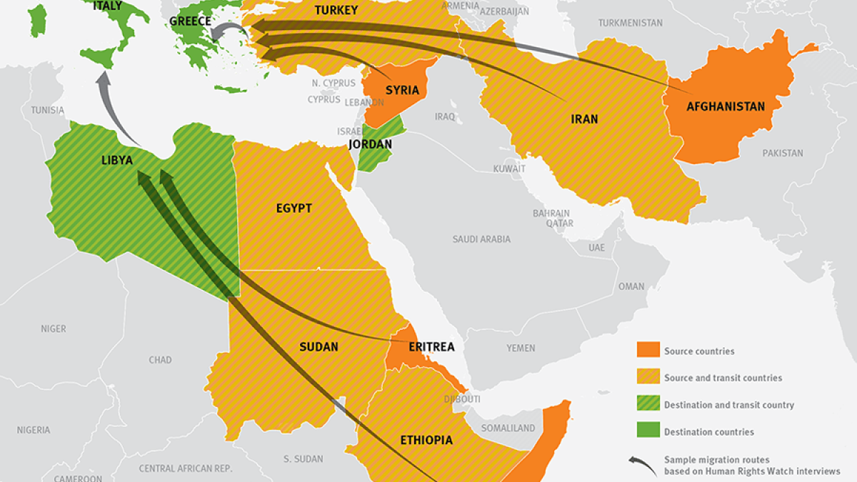 Migration Journeys to the European Union | Human Rights Watch
